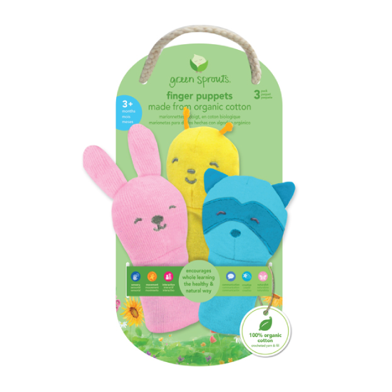 Green Sprouts Finger Puppets | Bitsy Boxes