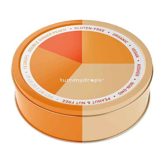 Tummydrops Double Ginger Peach Drops | Bump Boxes