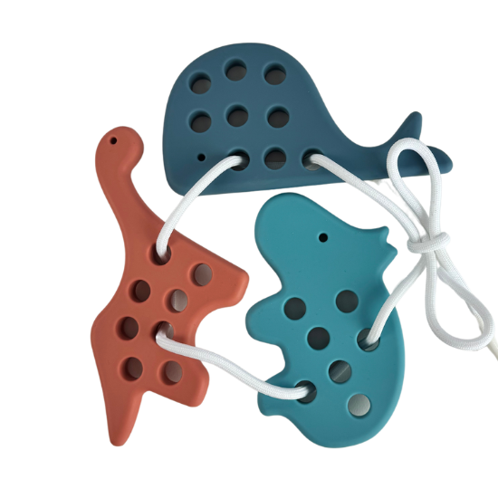 Ains and LJ Silicone Threading Lacing Toys | Bitsy Boxes
