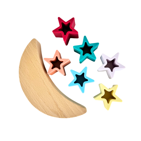 Bitsy Star and Moon Stacking Toy | Bitsy Boxes