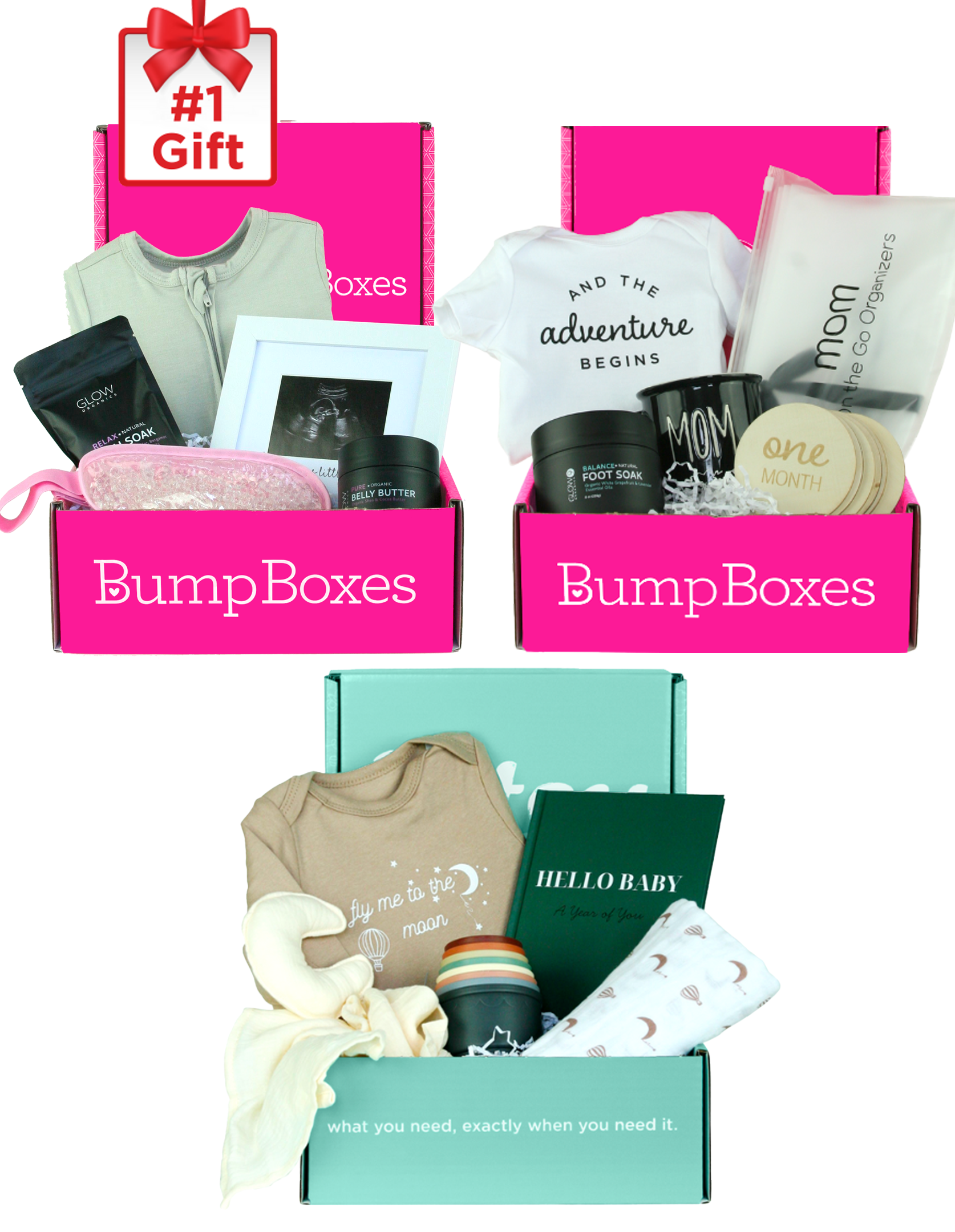 Bump Boxes Trimester Bundle: Pregnancy Gift Box for 2nd, 3rd Trimester ...