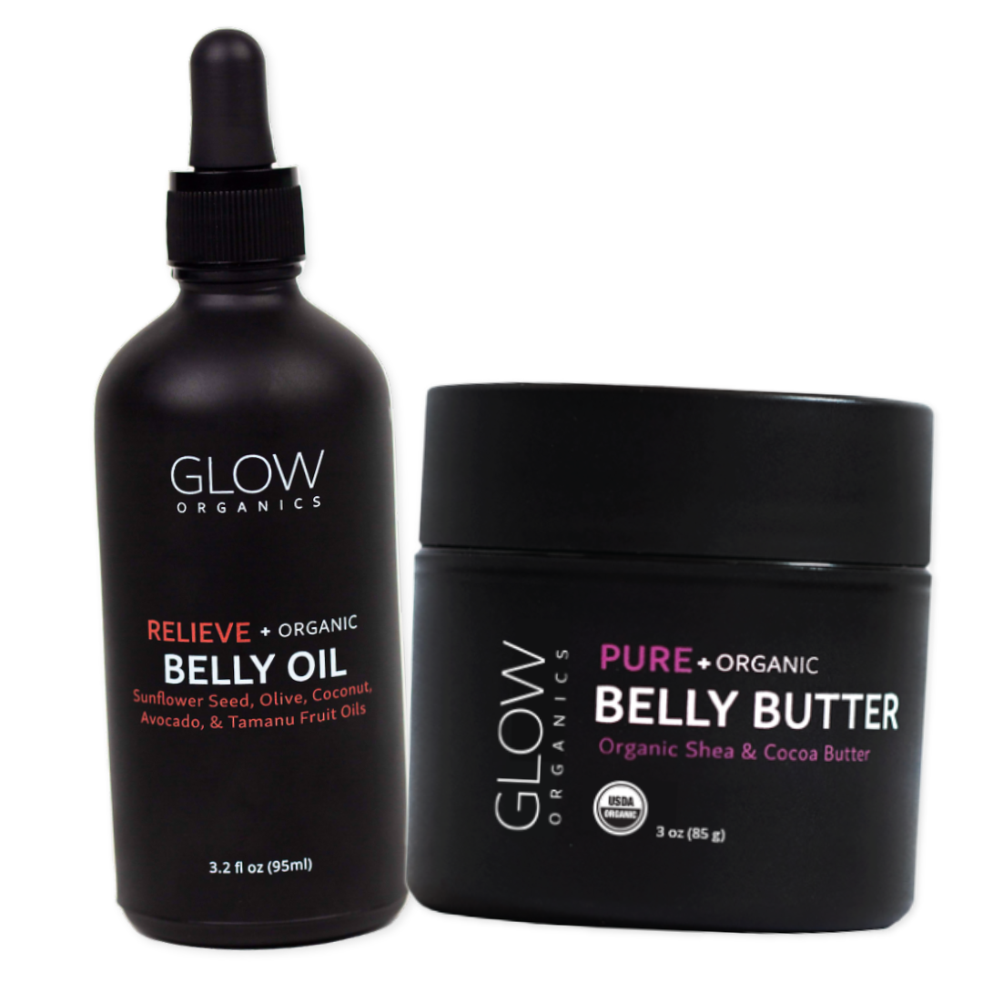 Glow Organics Belly Oil + Belly Butter Bundle | Bitsy Boxes