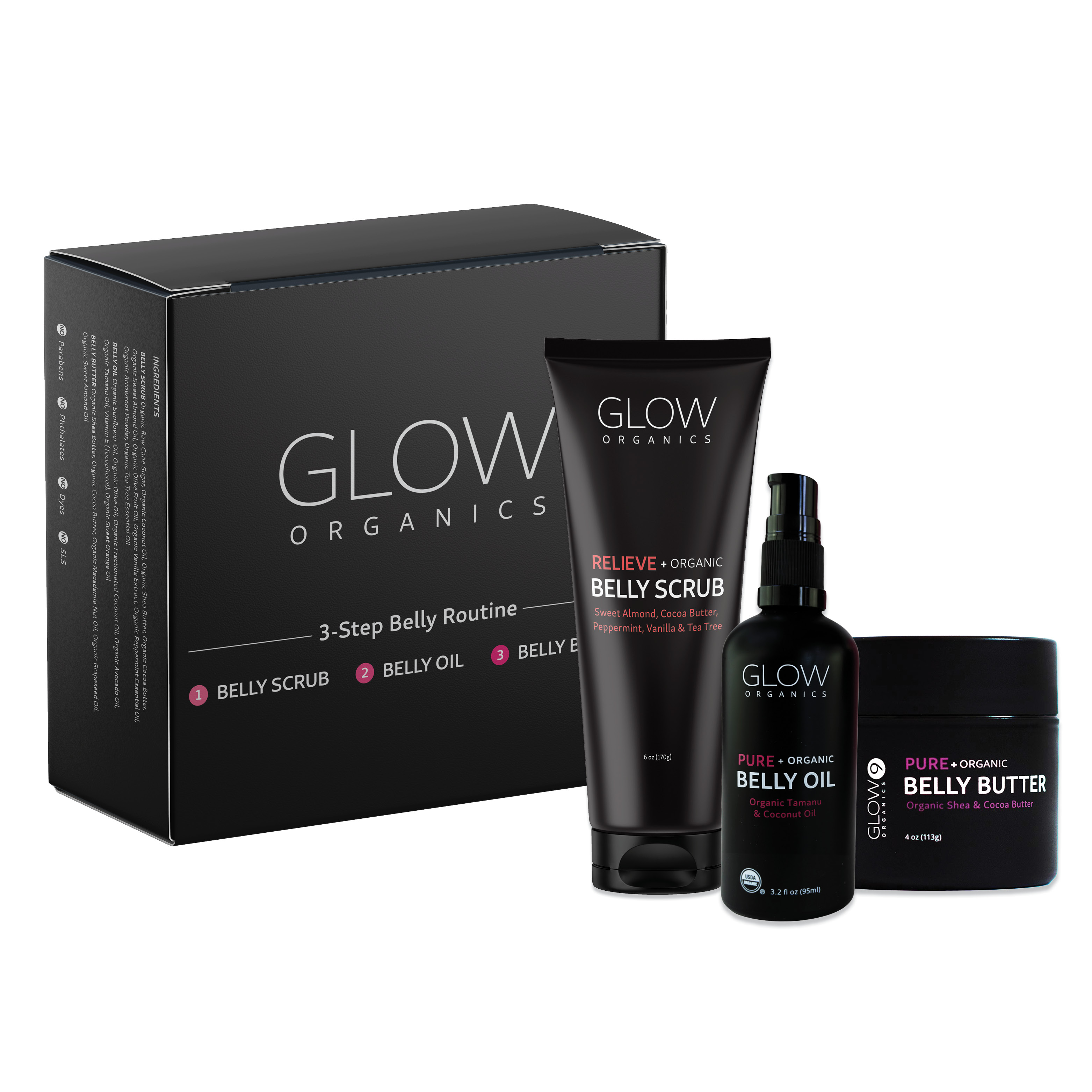 Glow Organics 3 Step Belly Box | Bitsy Boxes