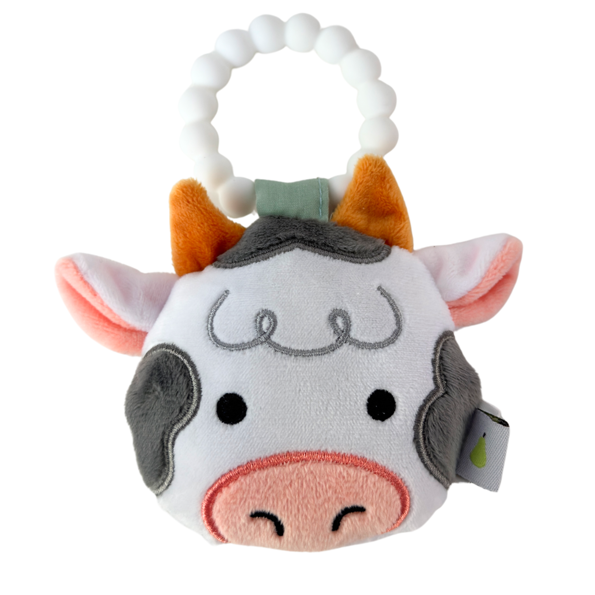 Pearhead Silicone Plush Cow Teether | Bitsy Boxes